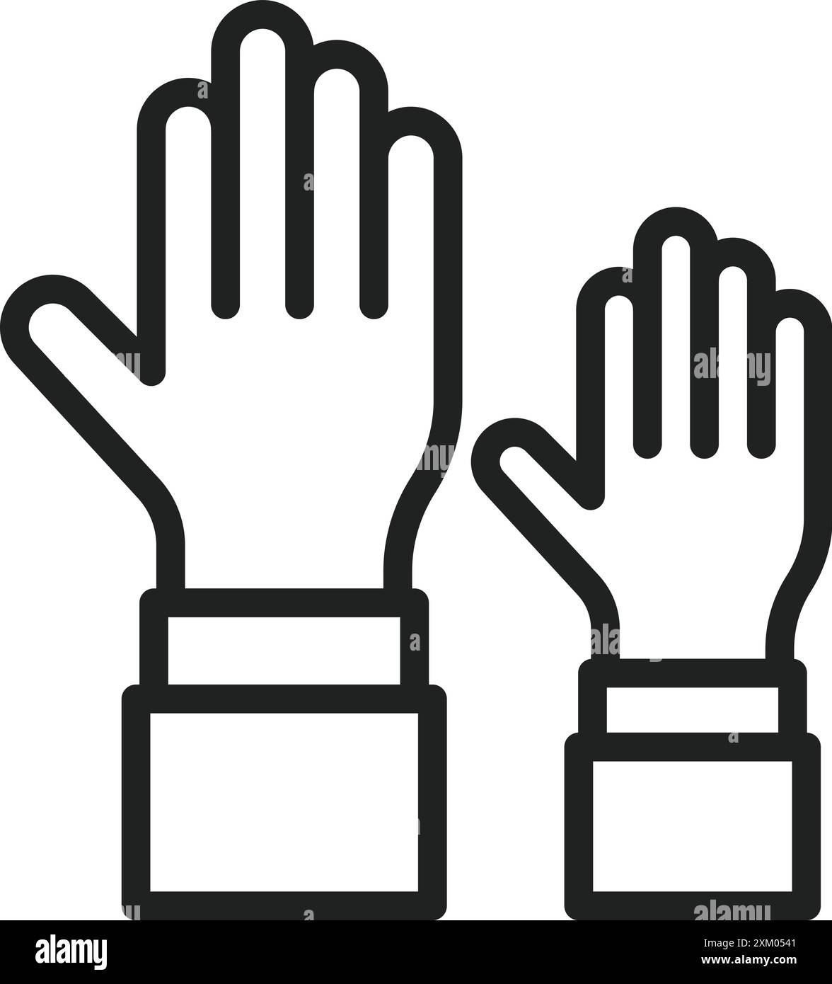 Raise Hand icon vector image Stock Vector Image & Art - Alamy