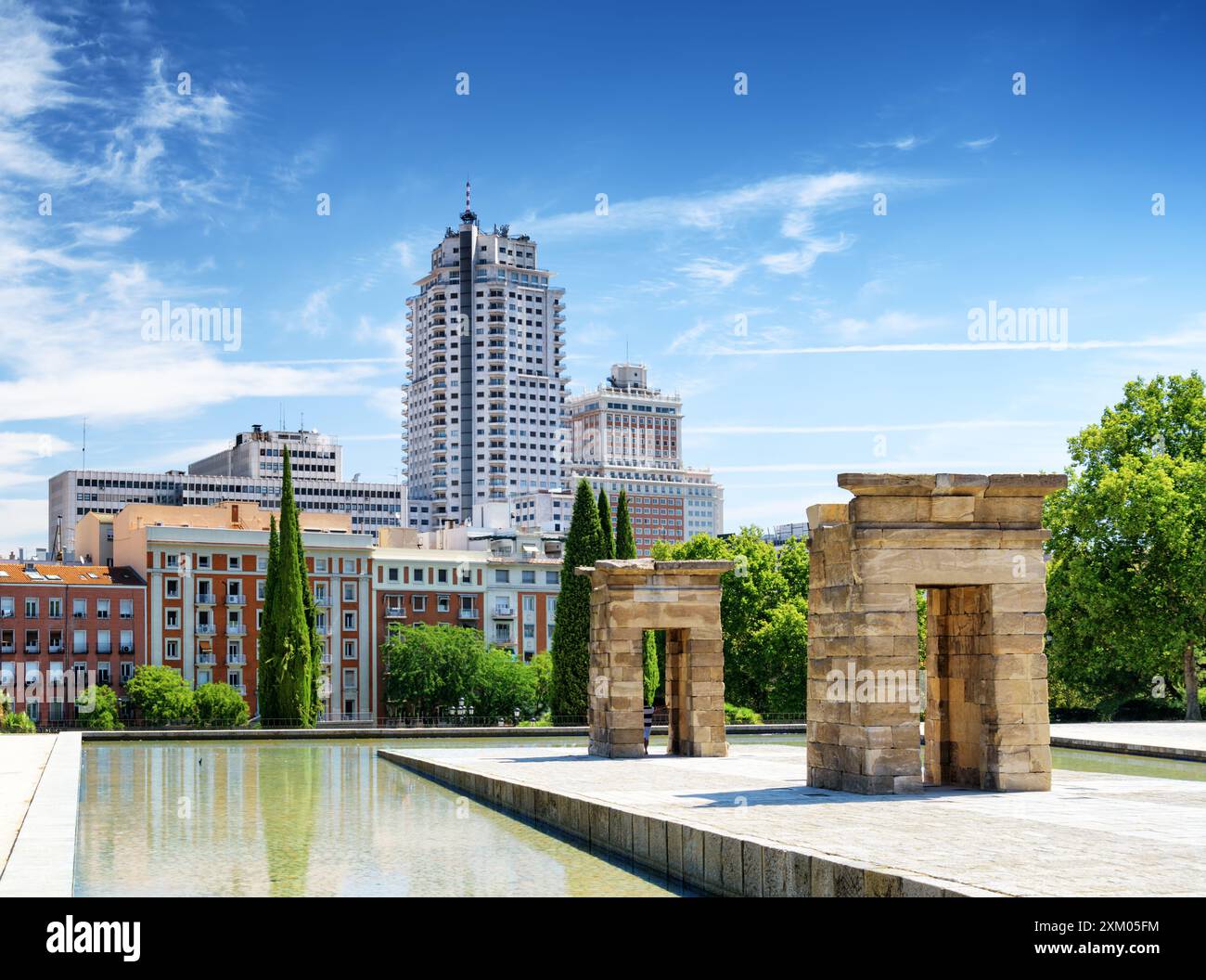 Gates to the Temple of Debod, ancient Egyptian temple Stock Photo - Alamy