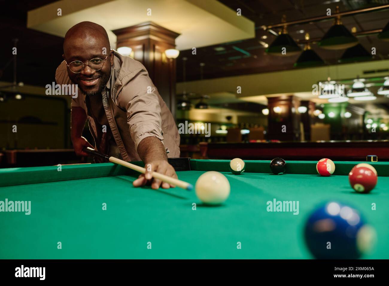 American billiards hitting ball hi-res stock photography and images - Alamy