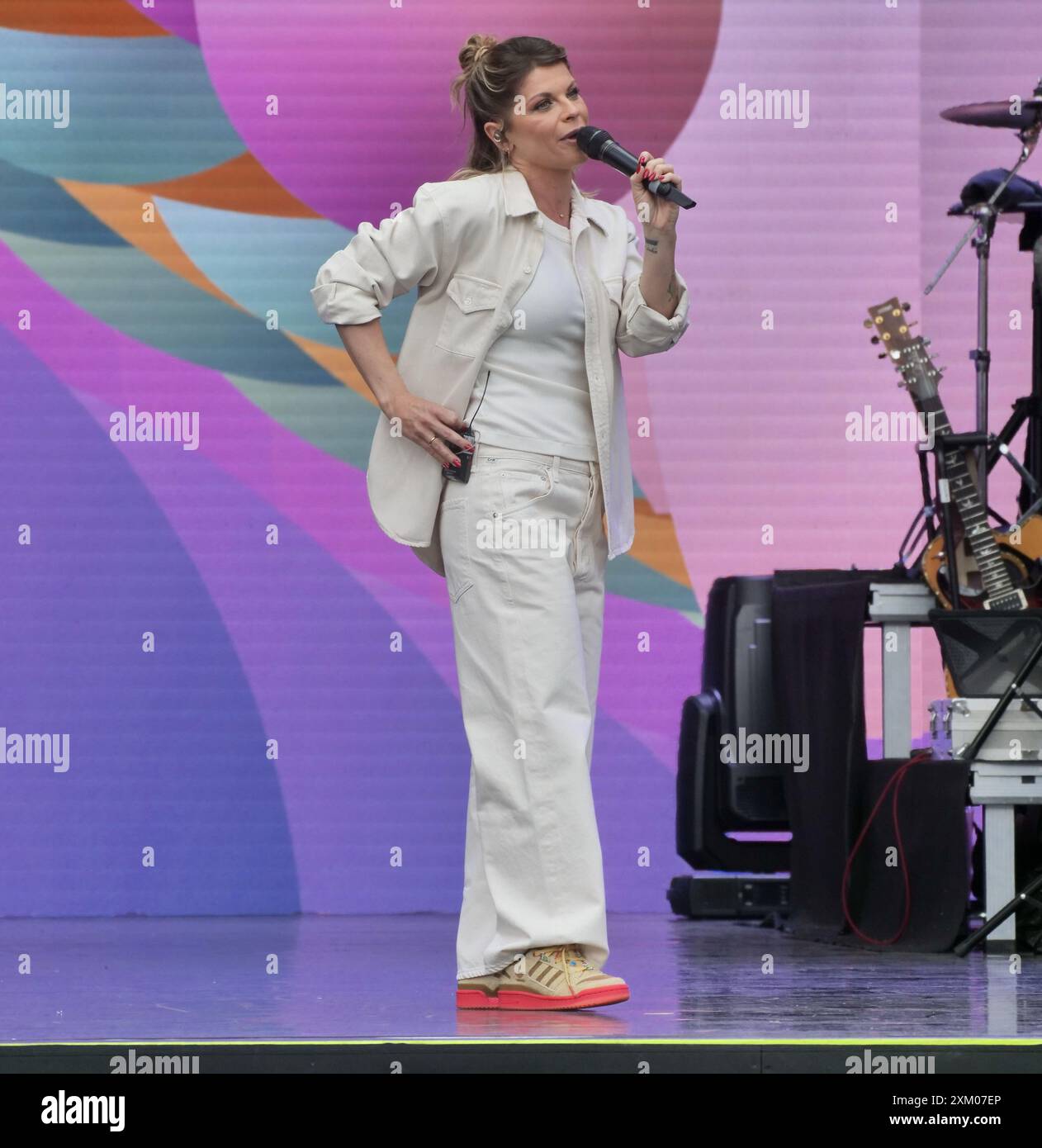 Alessandra Amoroso singer during orchestra rehearsals and acoustic test ...