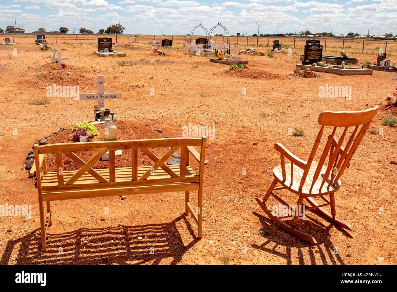 Coober Pedy's Boot Hill cemetery Stock Photo - Alamy