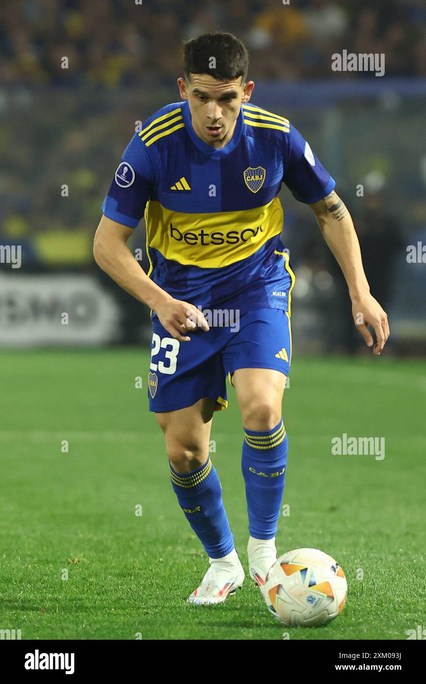 Boca Juniors' defender Lautaro Blanco looks on during the Copa ...