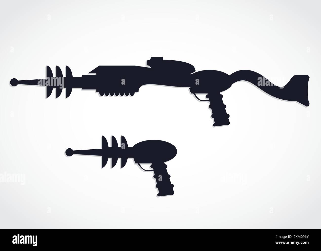 silhouette alien laser gun, vector illustration Stock Vector Image ...