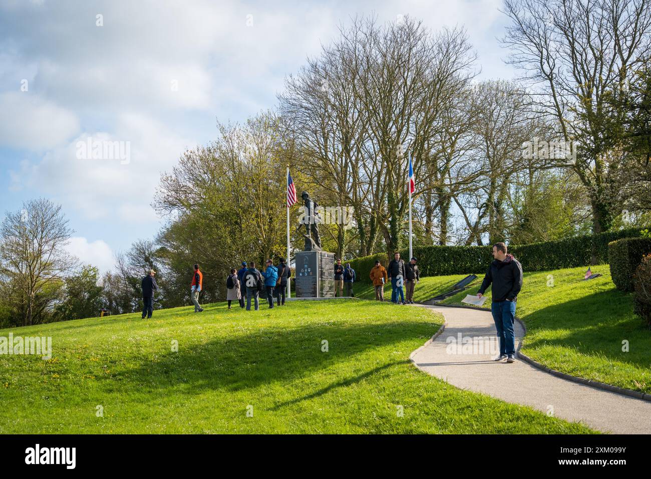 The La Fière Bridge and Monument Iron Mike Memorial Stock Photo - Alamy