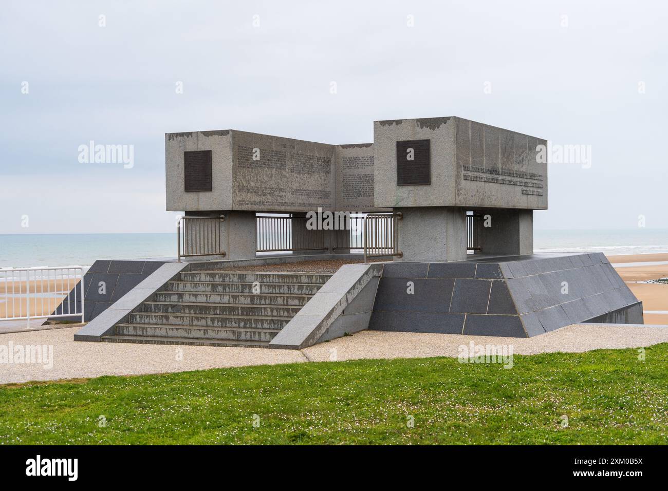 The Omaha Beach WWII Monuments in France Stock Photo - Alamy