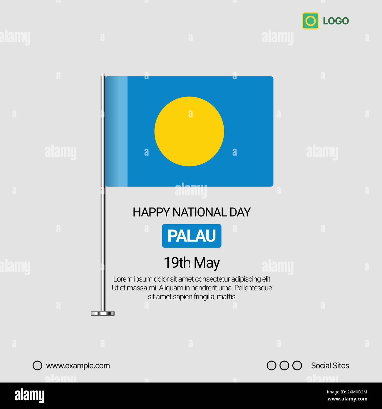 Editable palau flag vector hi-res stock photography and images - Alamy