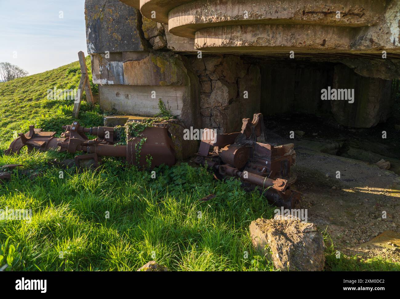 The Longues-sur-Mer battery, World War II Artillery in France Stock ...