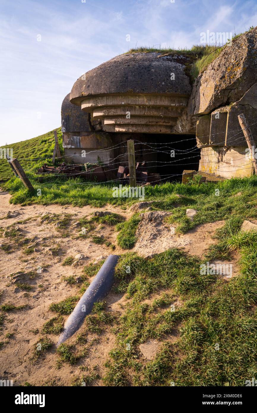 The Longues-sur-Mer battery, World War II Artillery in France Stock ...