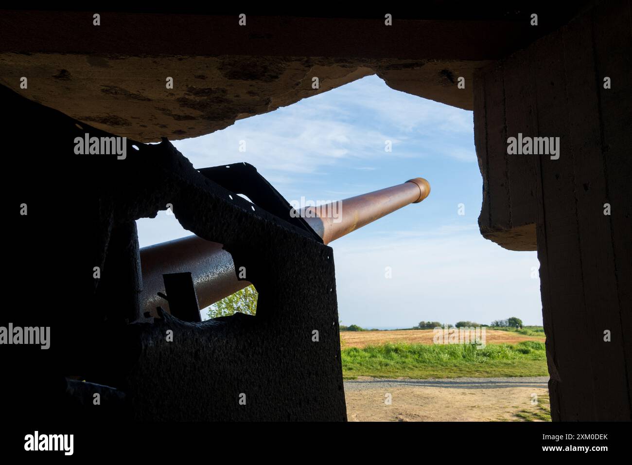 The Longues-sur-Mer battery, World War II Artillery in France Stock ...