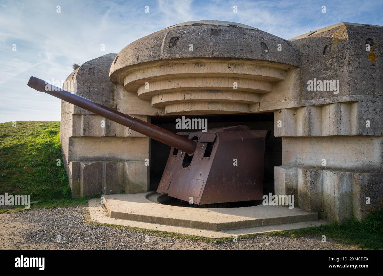 The Longues-sur-Mer battery, World War II Artillery in France Stock ...