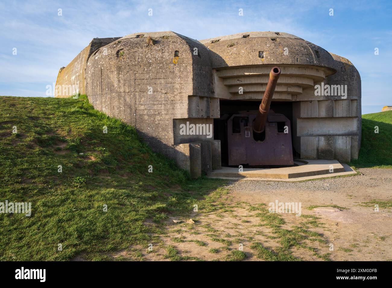 The Longues-sur-Mer battery, World War II Artillery in France Stock ...