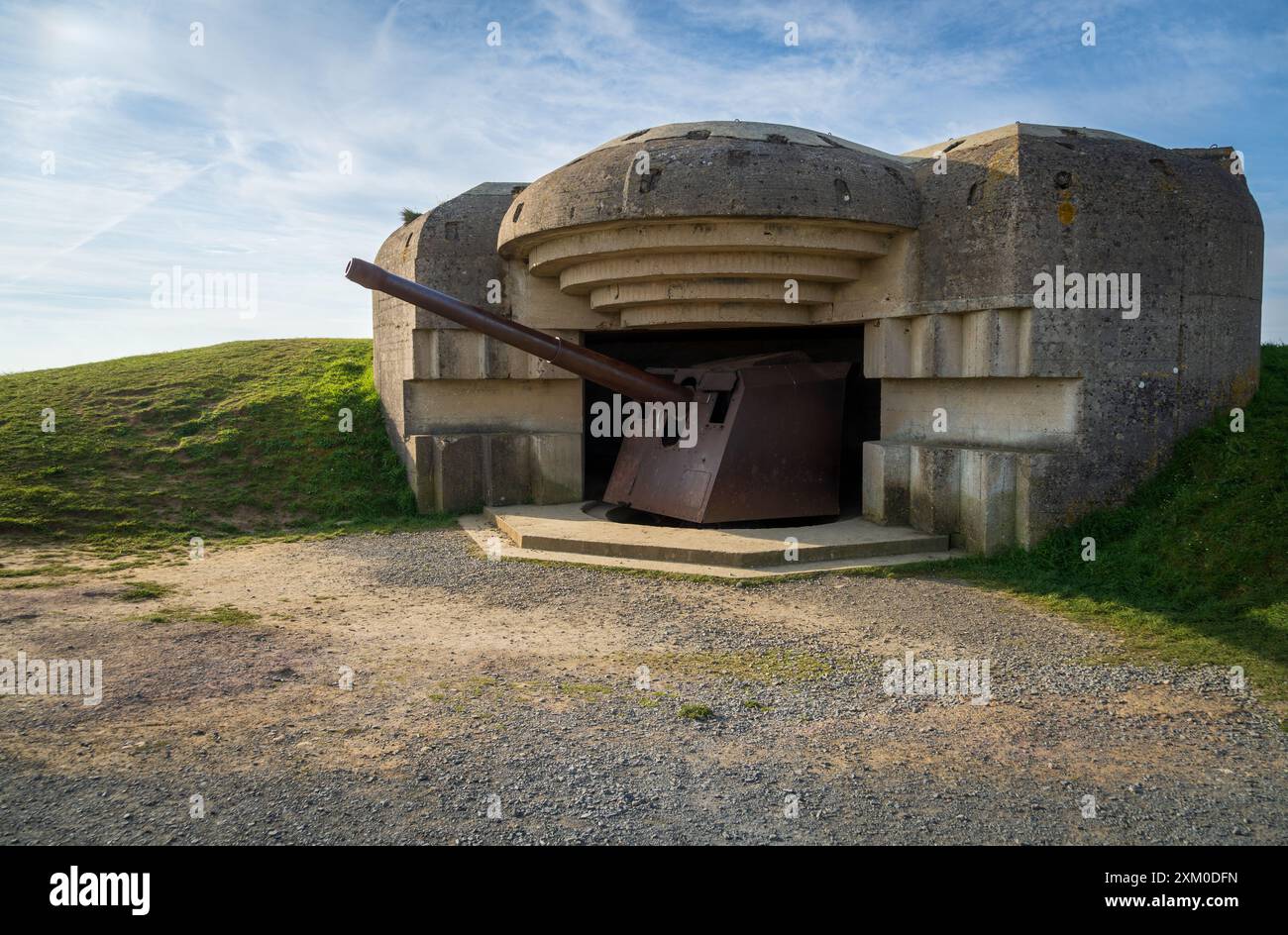 The Longues-sur-Mer battery, World War II Artillery in France Stock ...