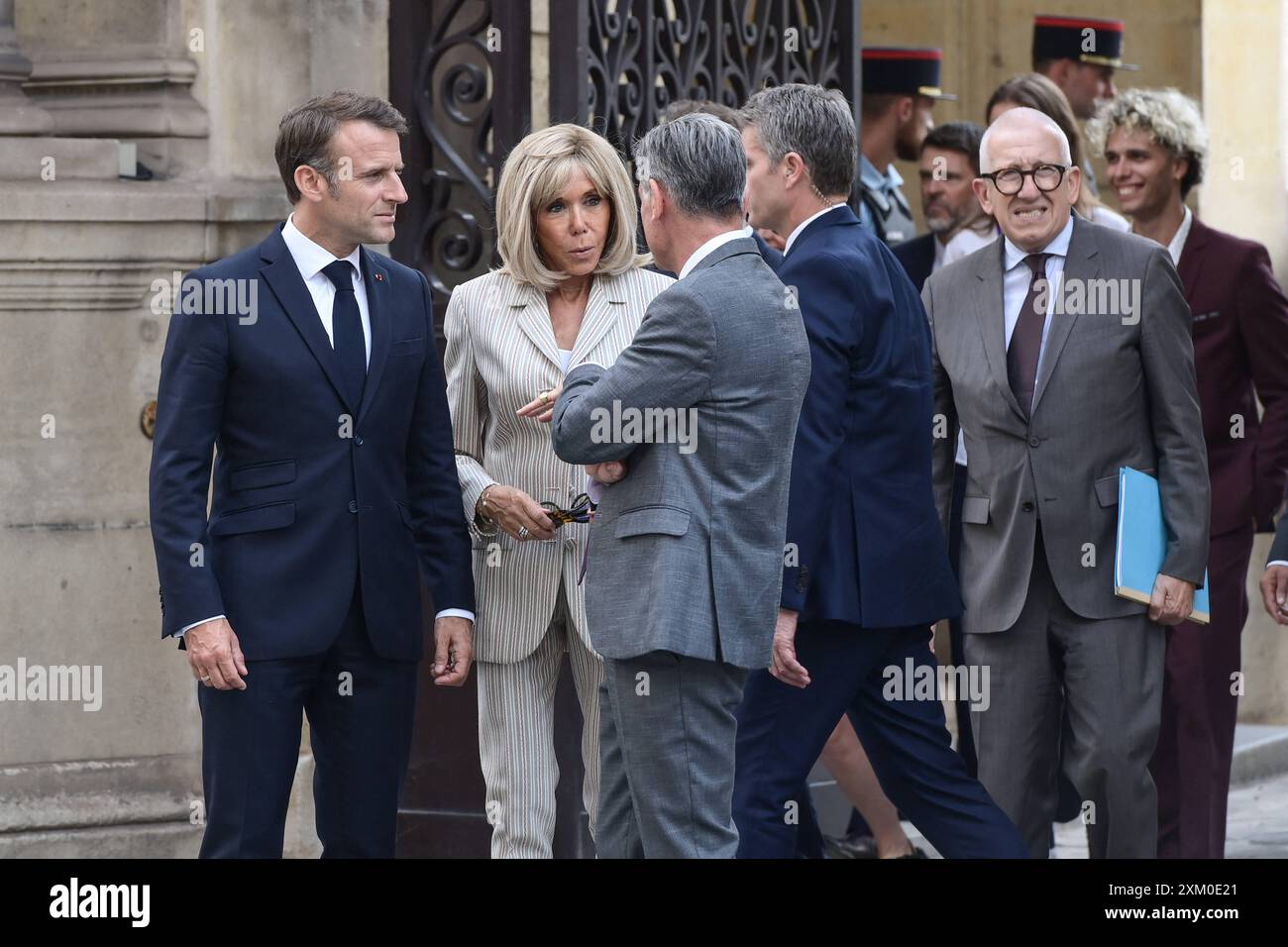 Paris, France. 24th July, 2024. Inauguration of the Maison de l'Elysee ...