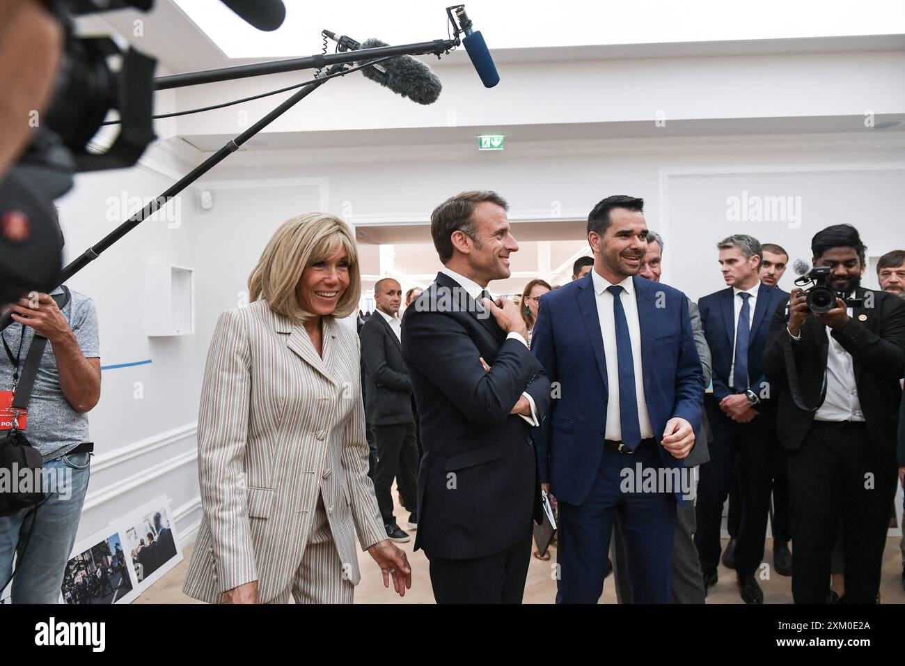 Paris, France. 24th July, 2024. Inauguration of the Maison de l'Elysee ...