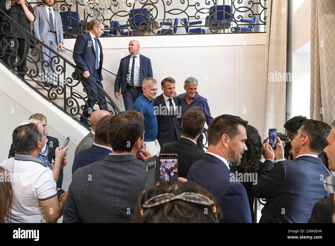 Paris, France. 24th July, 2024. Inauguration of the Maison de l'Elysee ...