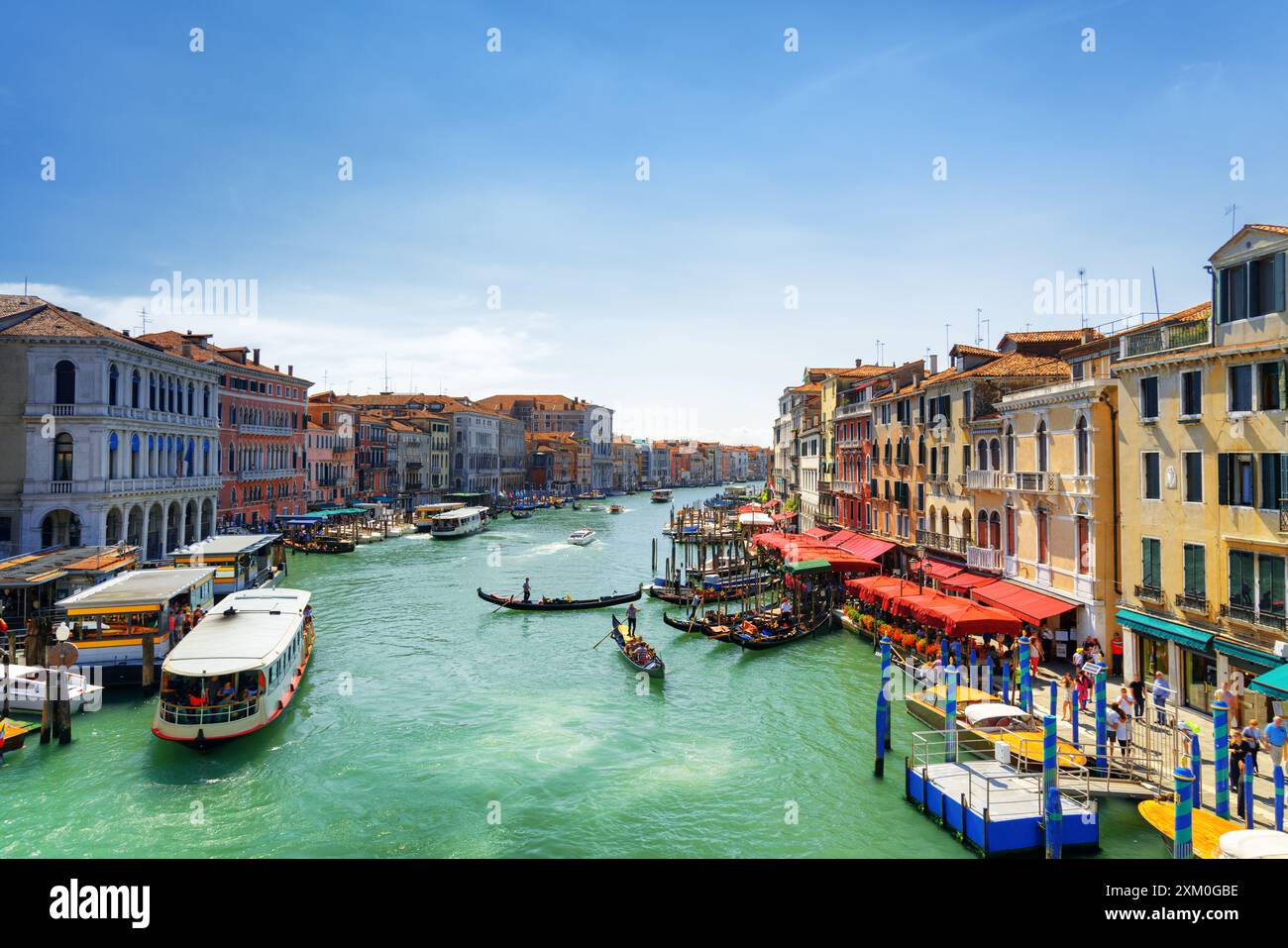 Beautiful view of the Grand Canal from the Rialto Bridge, Venice Stock ...