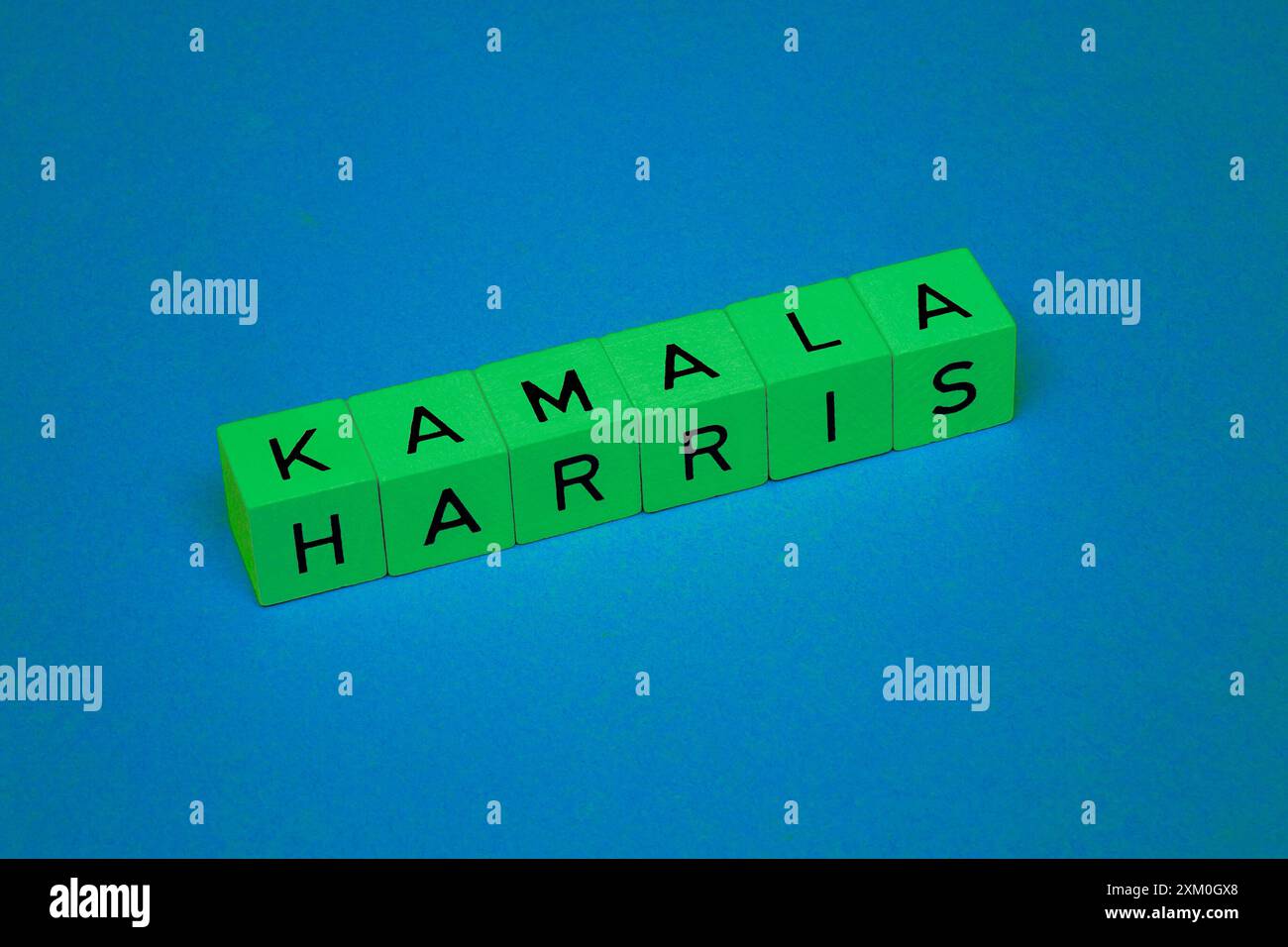blauer Untergrund mit grüner Kamala Harris blauer Untergrund mit grüner ...
