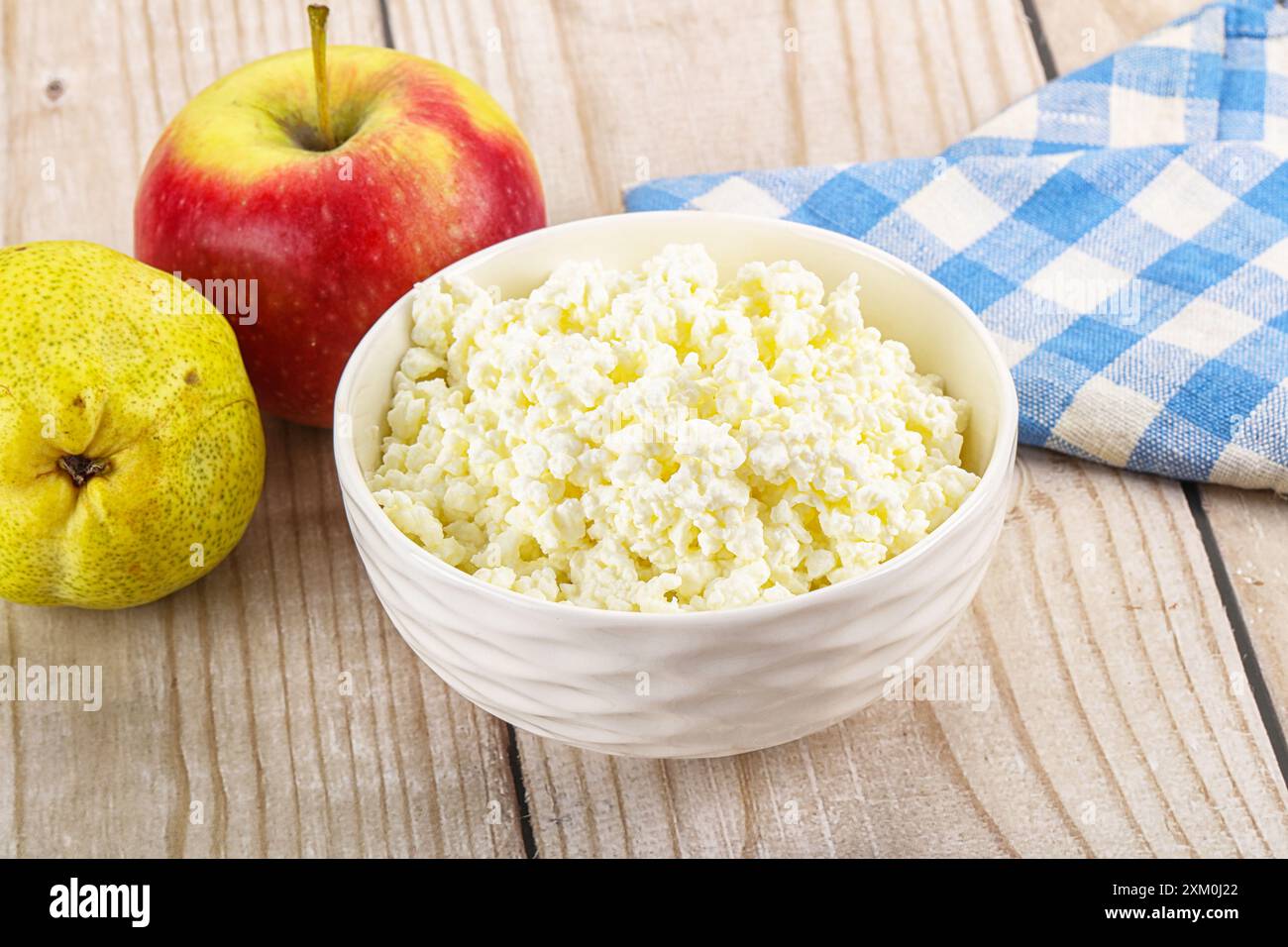 Organic grain cottage cheese in the bowl Stock Photo - Alamy