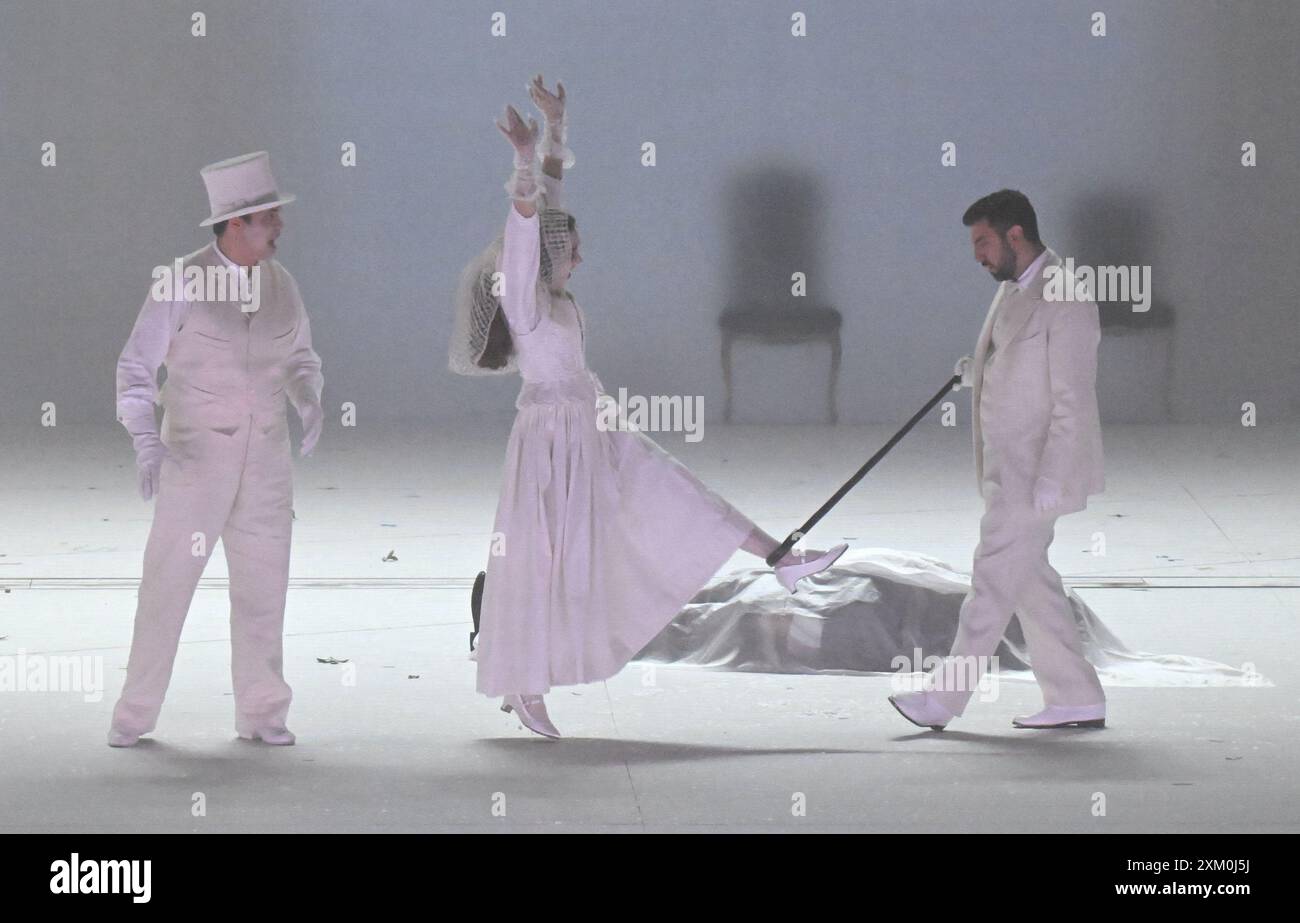 Salzburg, Austria. 24th July, 2024. ABD0144 20240724 - A rehearsal of "Don Giovanni" by Wolfgang ...