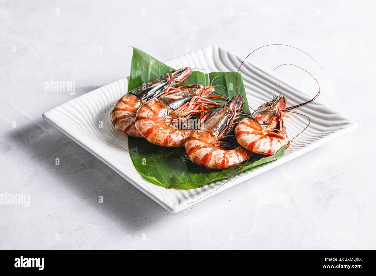 Cooked big tiger prawn in the pate Stock Photo - Alamy