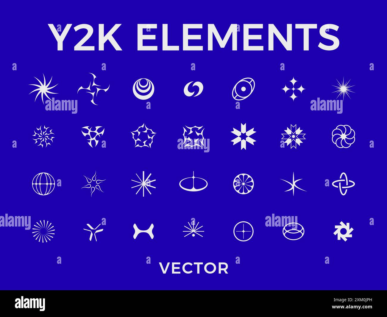 Retro futuristic elements. Y2K aesthetics Stock Vector Image & Art - Alamy