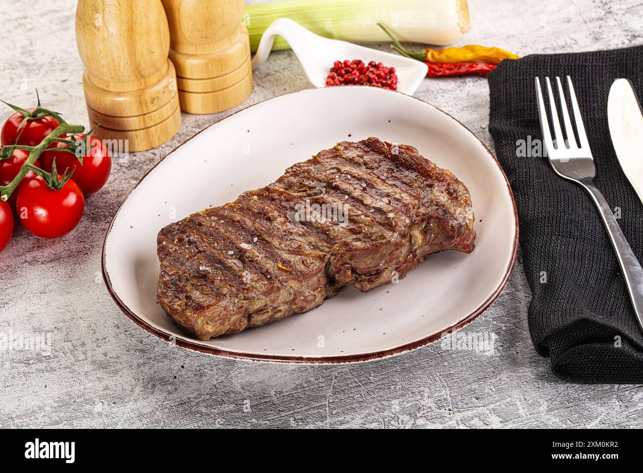 Rib eye steak grilled beef meat Stock Photo - Alamy
