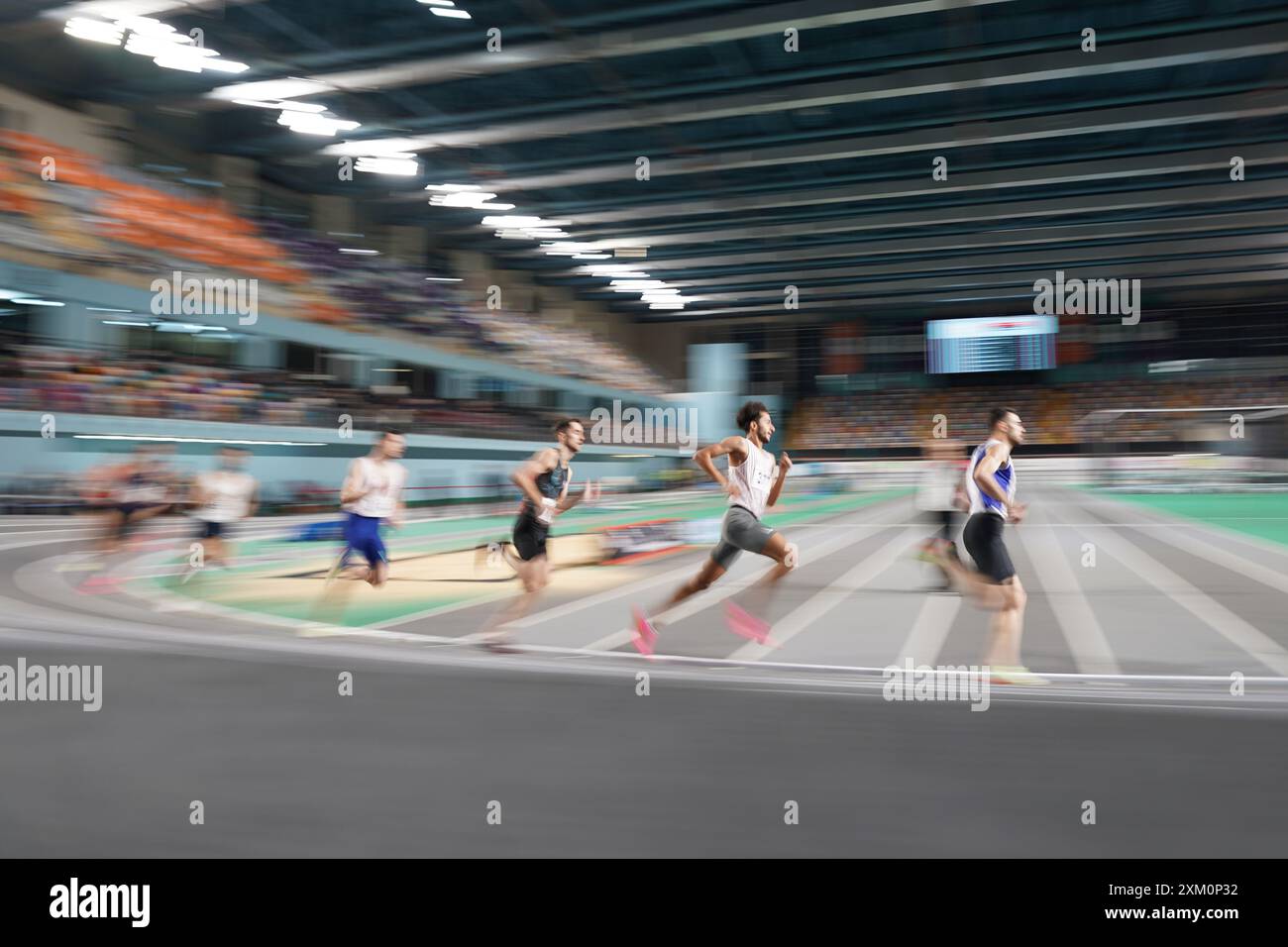 ISTANBUL, TURKIYE - FEBRUARY 17, 2024: Athletes running during Turkish ...