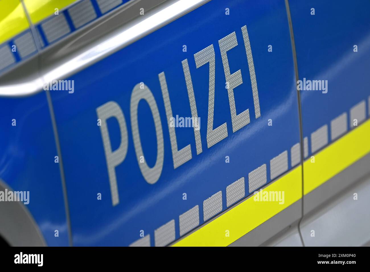 Schriftzug Polizei, Polizeiauto, Polizeikontrolle, *** Police lettering ...