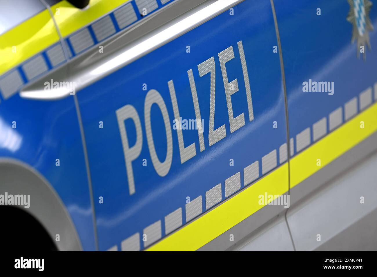 Schriftzug Polizei, Polizeiauto, Polizeikontrolle, *** Police lettering ...