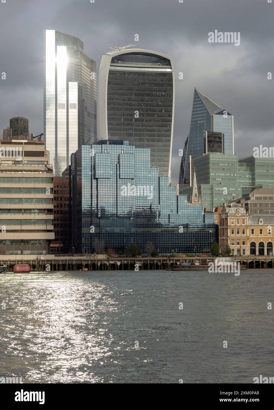 Strong sun reflections off 22 Bishopsgate The Pinnacle building glass ...