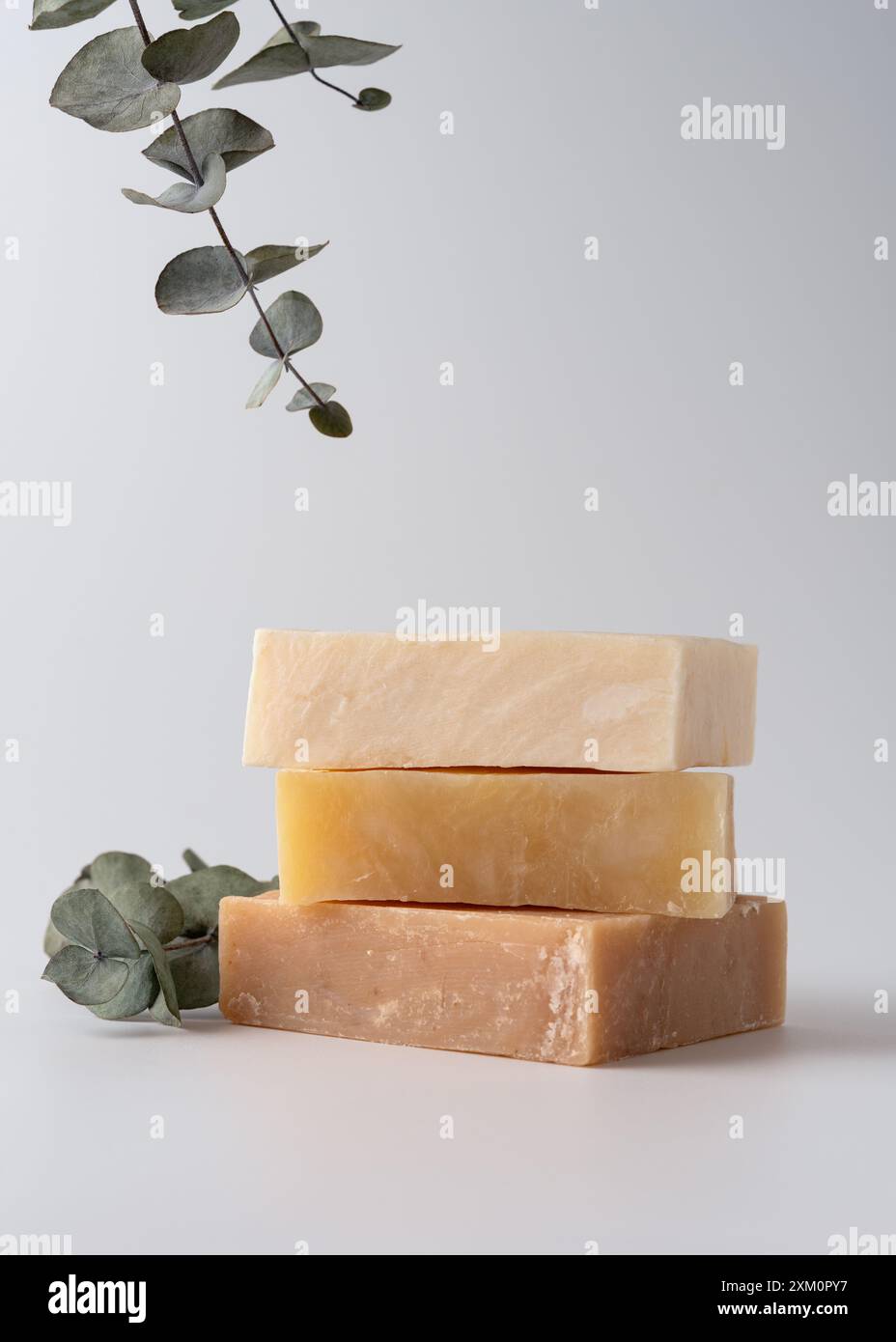 Stack of natural organic soap bars. Cleaning products concept Stock ...