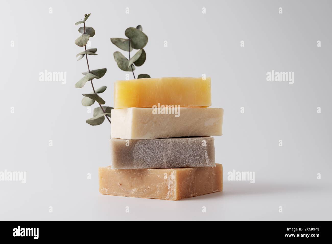 Stack of natural organic soap bars. Cleaning products concept Stock ...