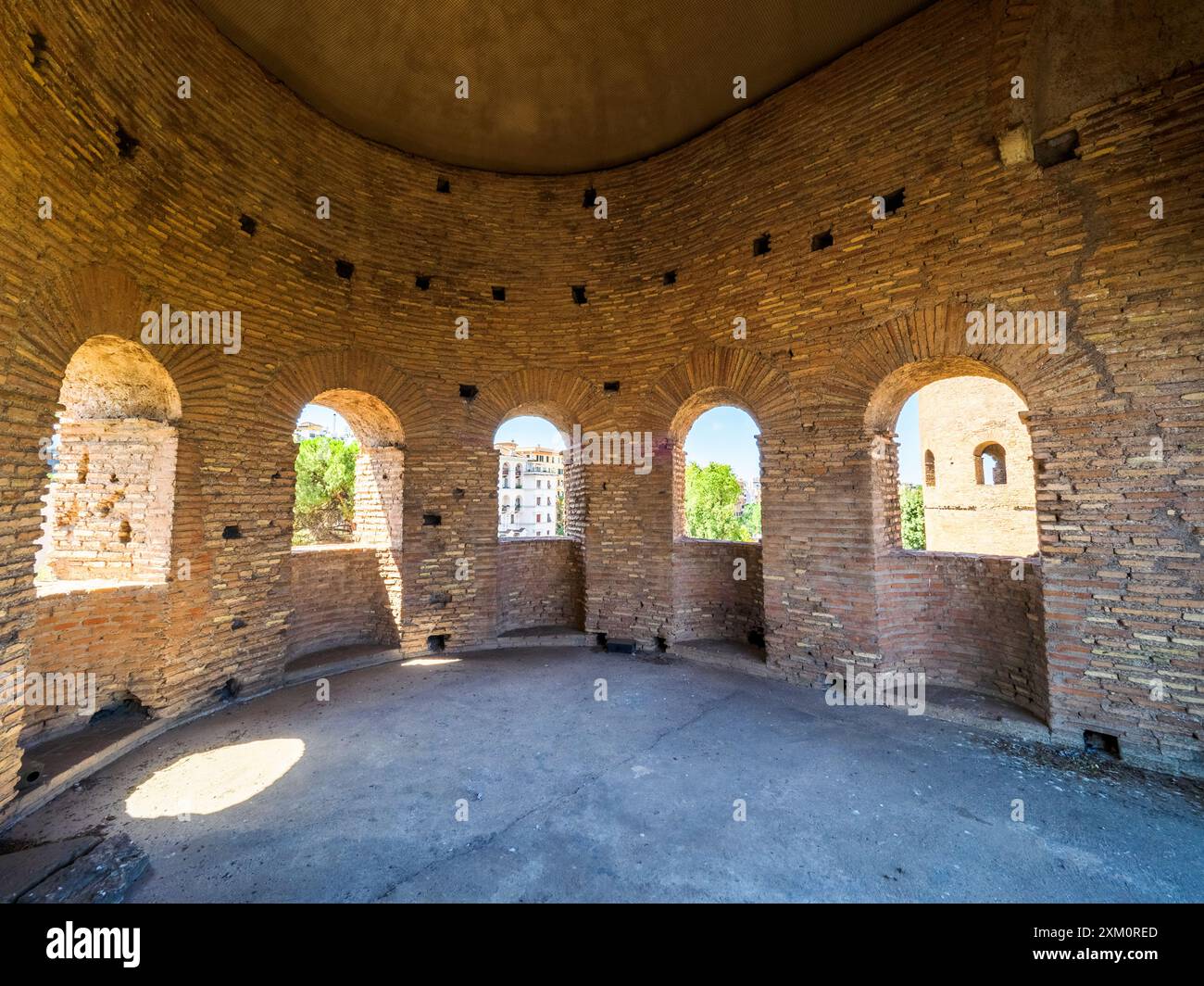 Interior view of the tower of Porta Asinaria, a gate in the Aurelian ...