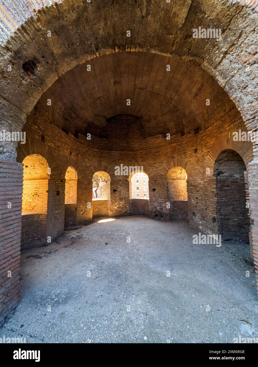 Interior view of the tower of Porta Asinaria, a gate in the Aurelian ...