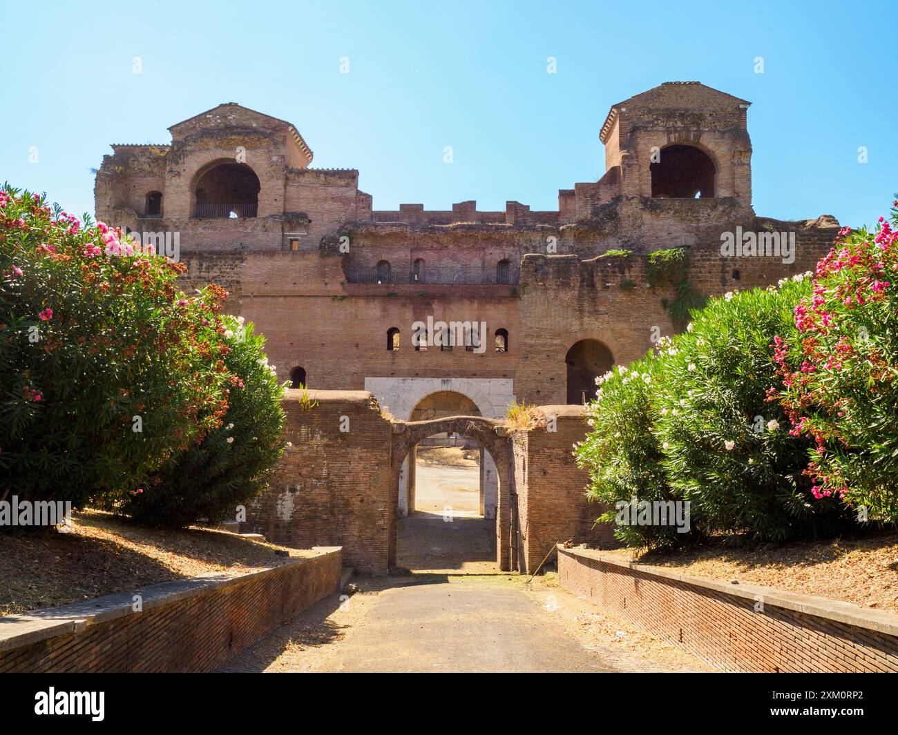 Internal facade of Porta Asinaria a gate in the Aurelian Walls of Rome ...
