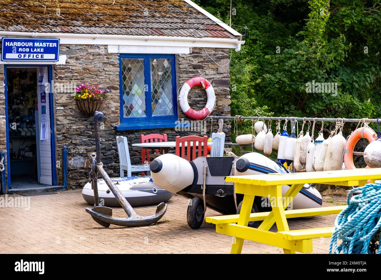 The exterior of the Harbour Master's House in Watermouth Harbour Stock ...