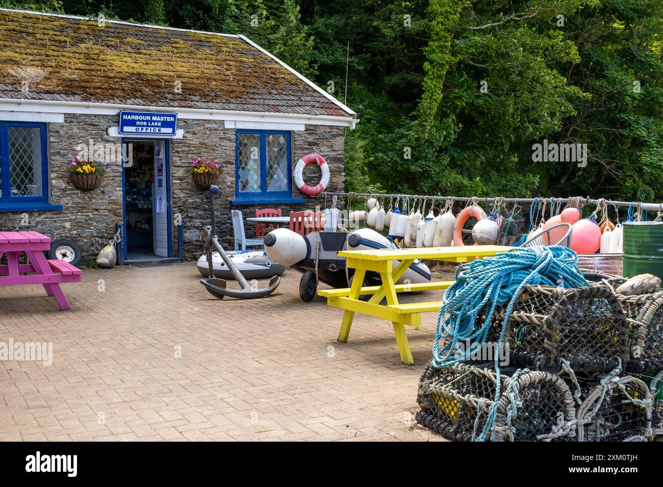 The exterior of the Harbour Master's House in Watermouth Harbour Stock ...