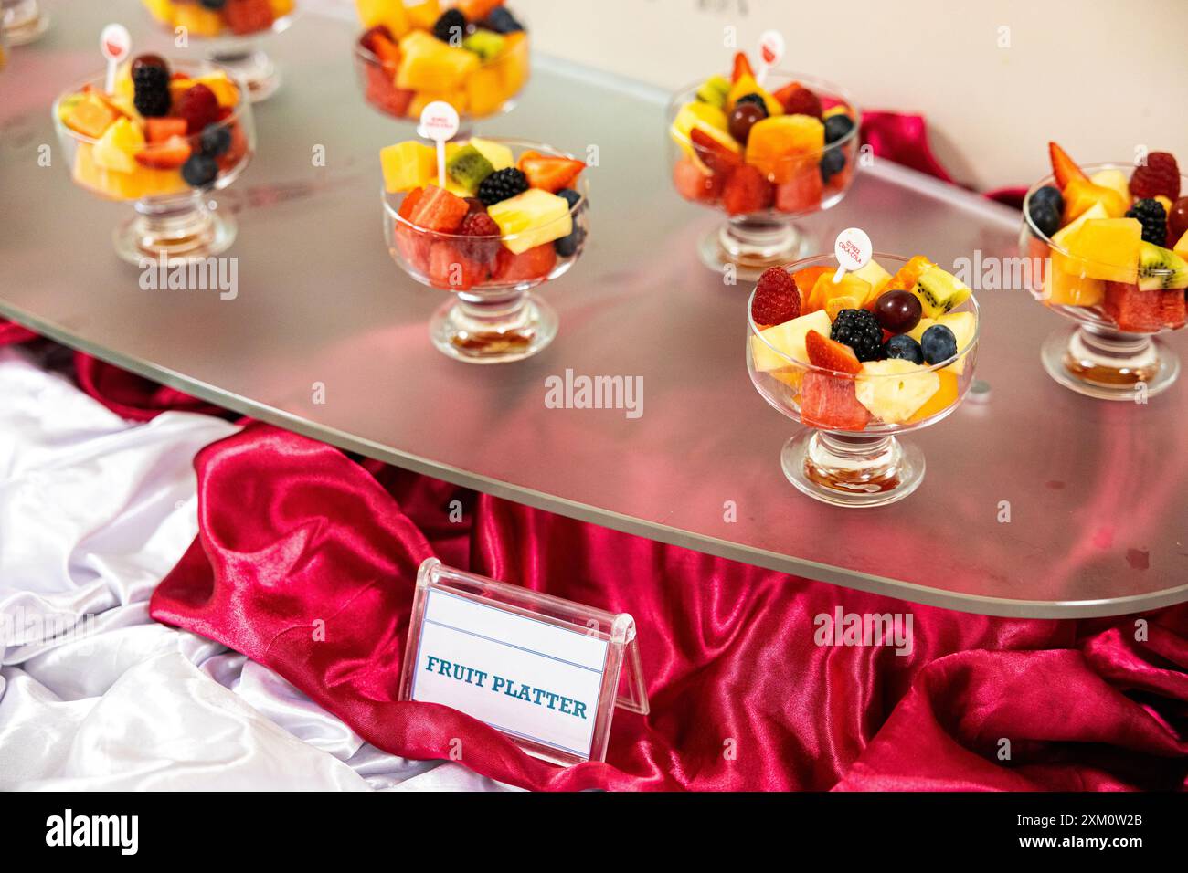 Catering food wedding event table buffet line in wedding. delicious ...