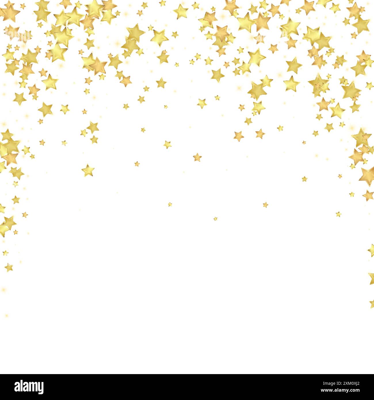 Magic stars vector overlay. Gold stars scattered around randomly ...