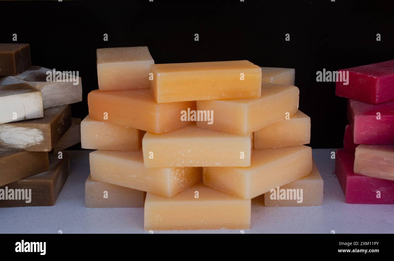 multi-colored Eco-friendly exfoliating bars of soap for hair and body ...