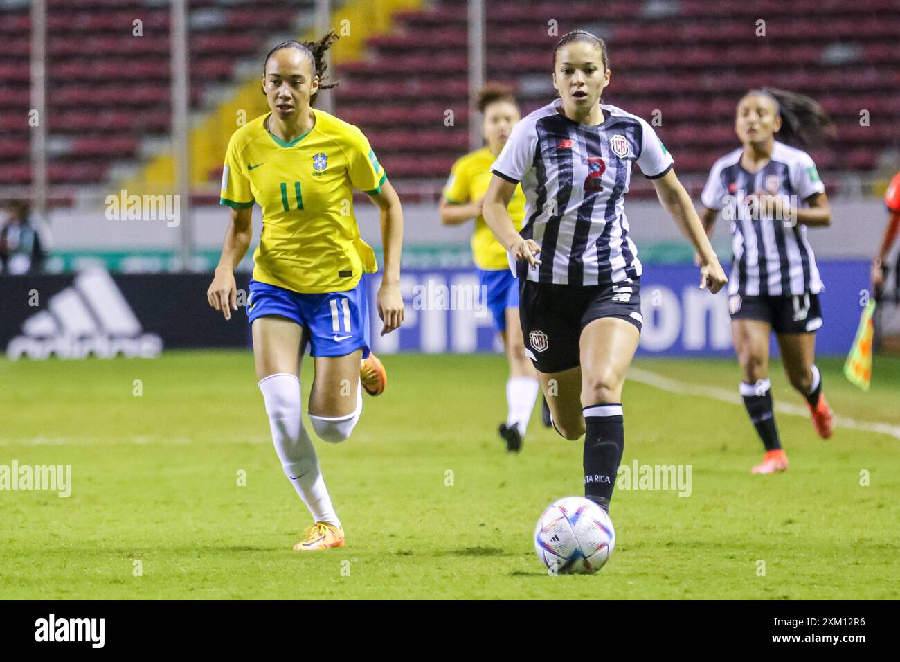 Aline Gomes of Brazil and Abigail Sancho of Costa Rica during the FIFA ...