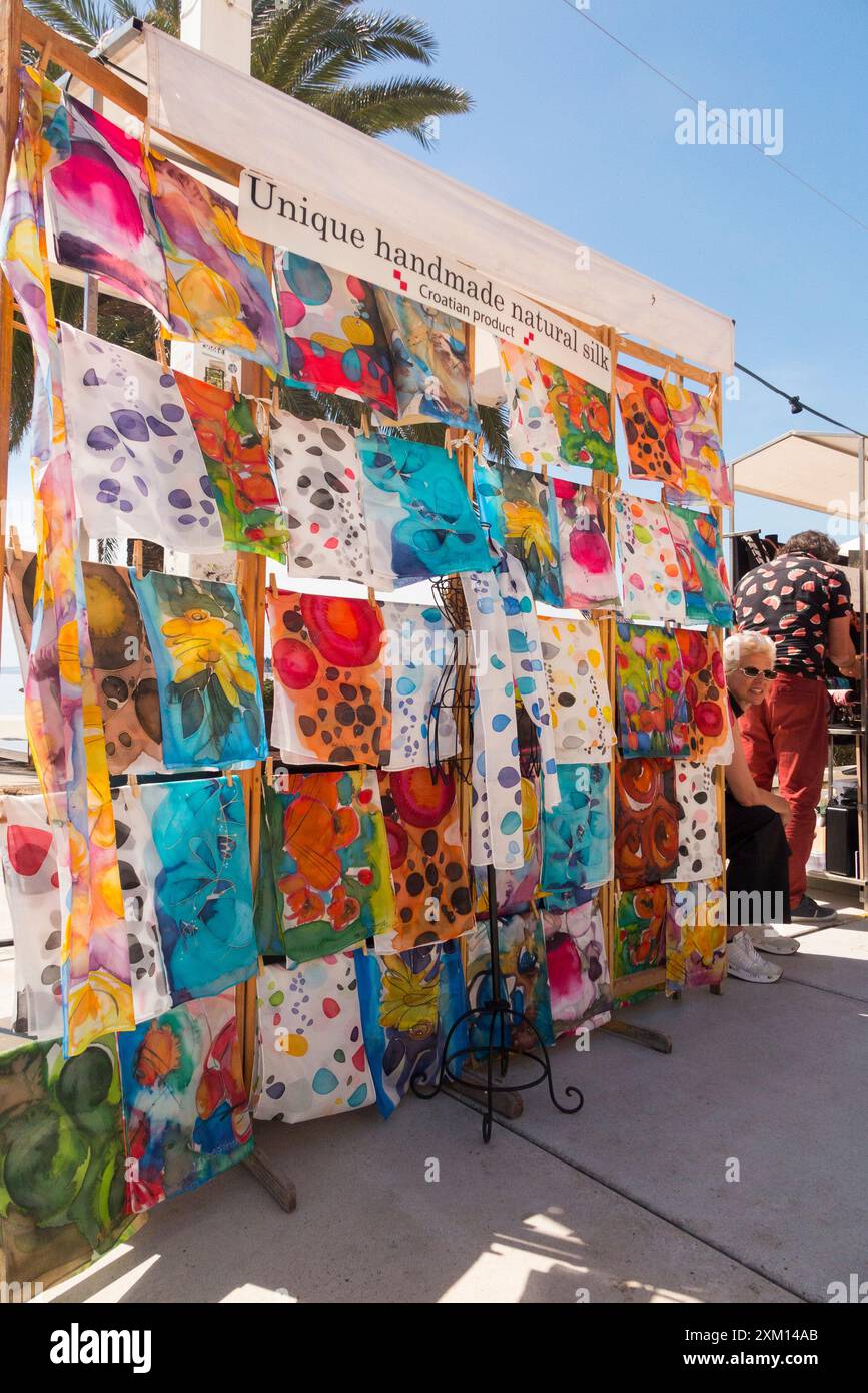 Handmade natural silk market stall / stalls selling scarf / scarves to ...