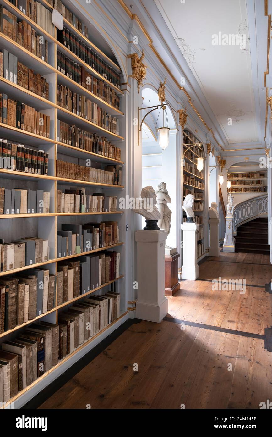 Duchess Anna Amalia Library in Weimar. Rococo hall, with bookshelves ...
