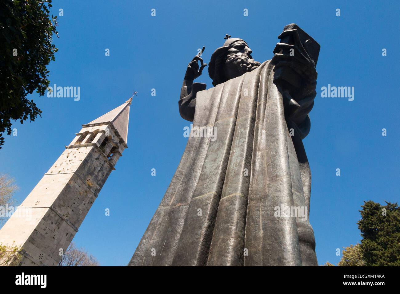 Statue of Croatian Gregory of Nin 'Grgur Ninski' who served as a ...