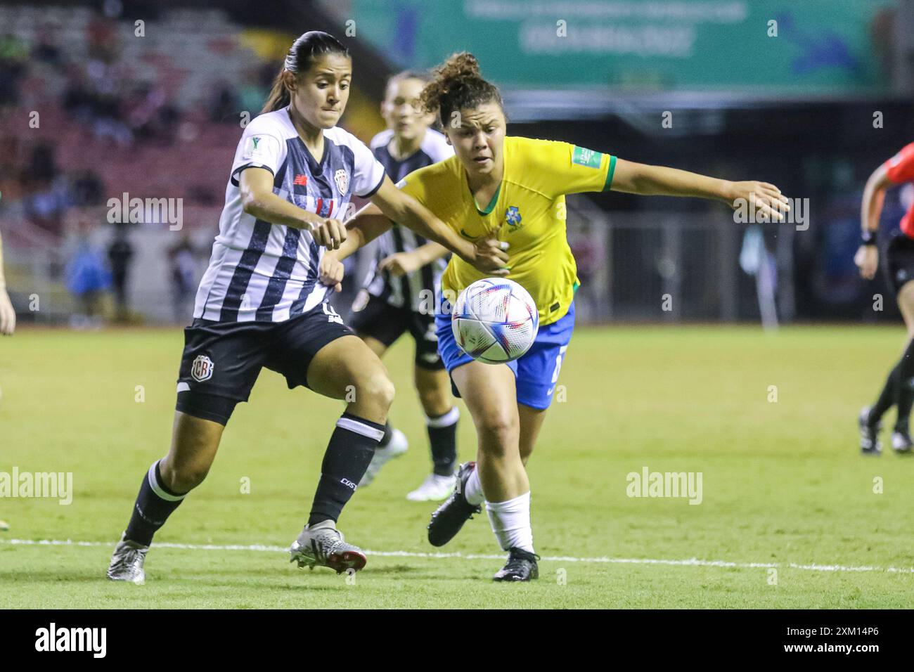 Keilyn Chavarria of Costa Rica and Ana Clara Consani of Brazil during ...