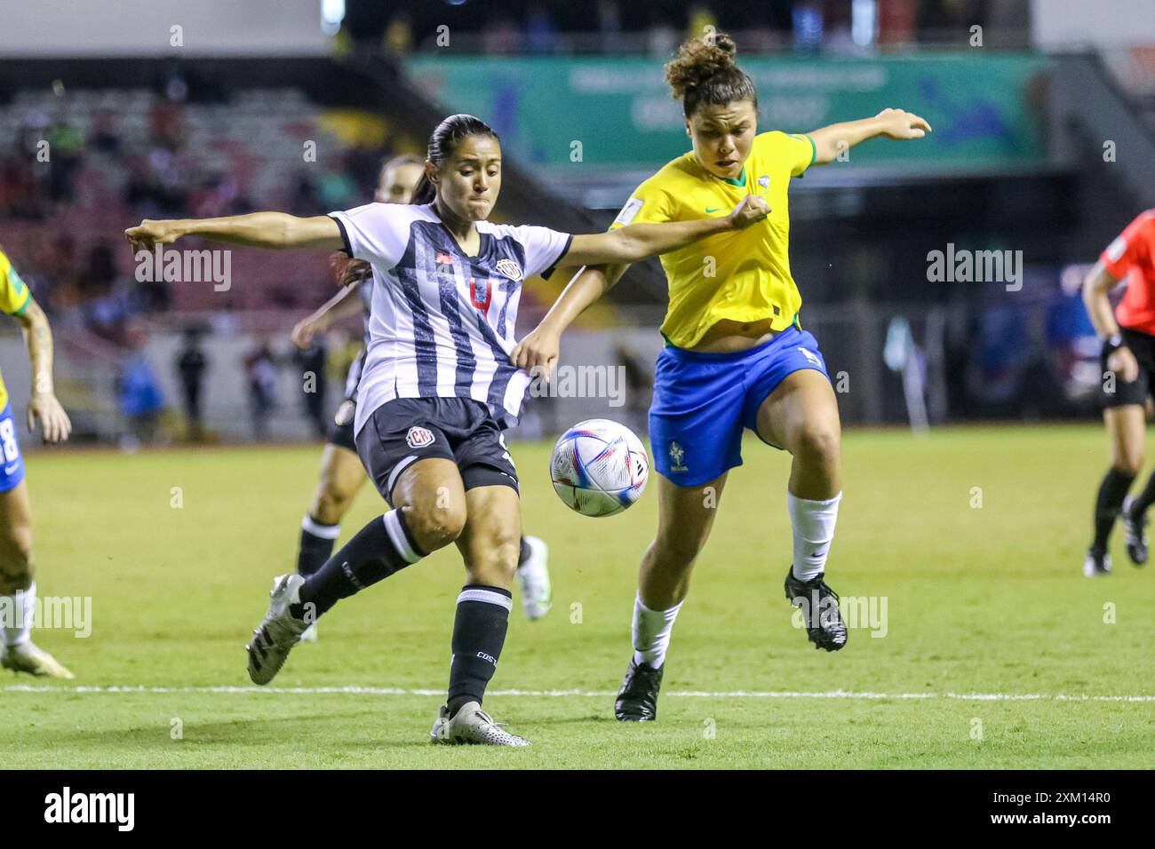 Keilyn Chavarria of Costa Rica and Ana Clara Consani of Brazil during ...
