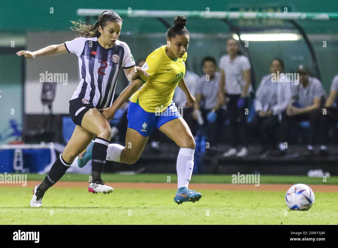 Abigail Sancho of Costa Rica and Dudinha Rodrigues of Brazil during the ...