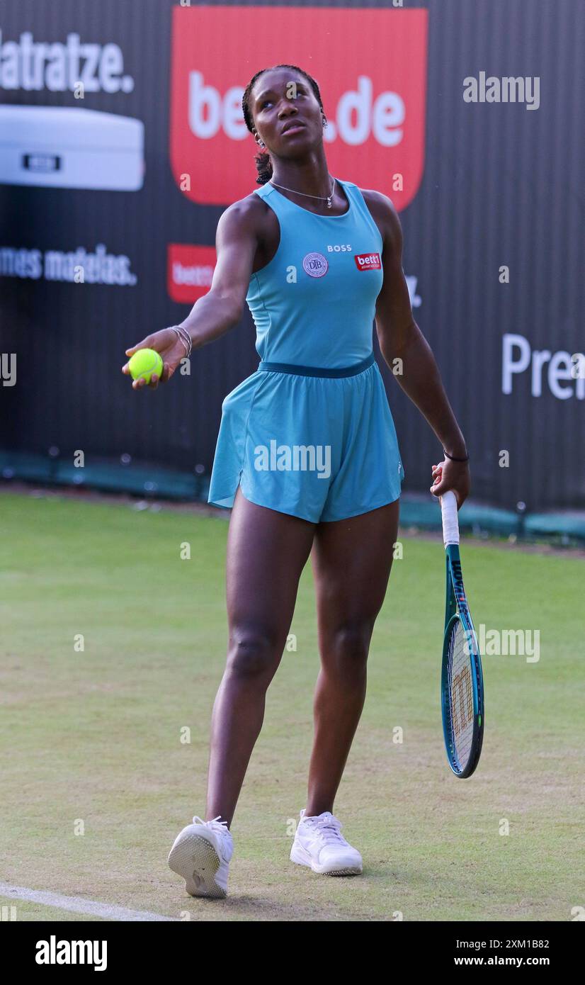 Berlin, Germany - June 19, 2024: Noma NOHA AKUGUE (GER) serves during her WTA 500 Ecotrans ...