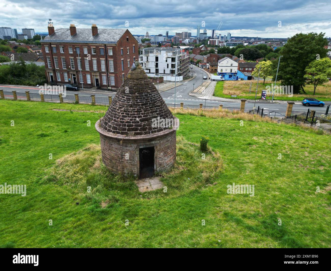 Aerial view of Everton Lock Up also known as Prince Rupert's Tower or ...