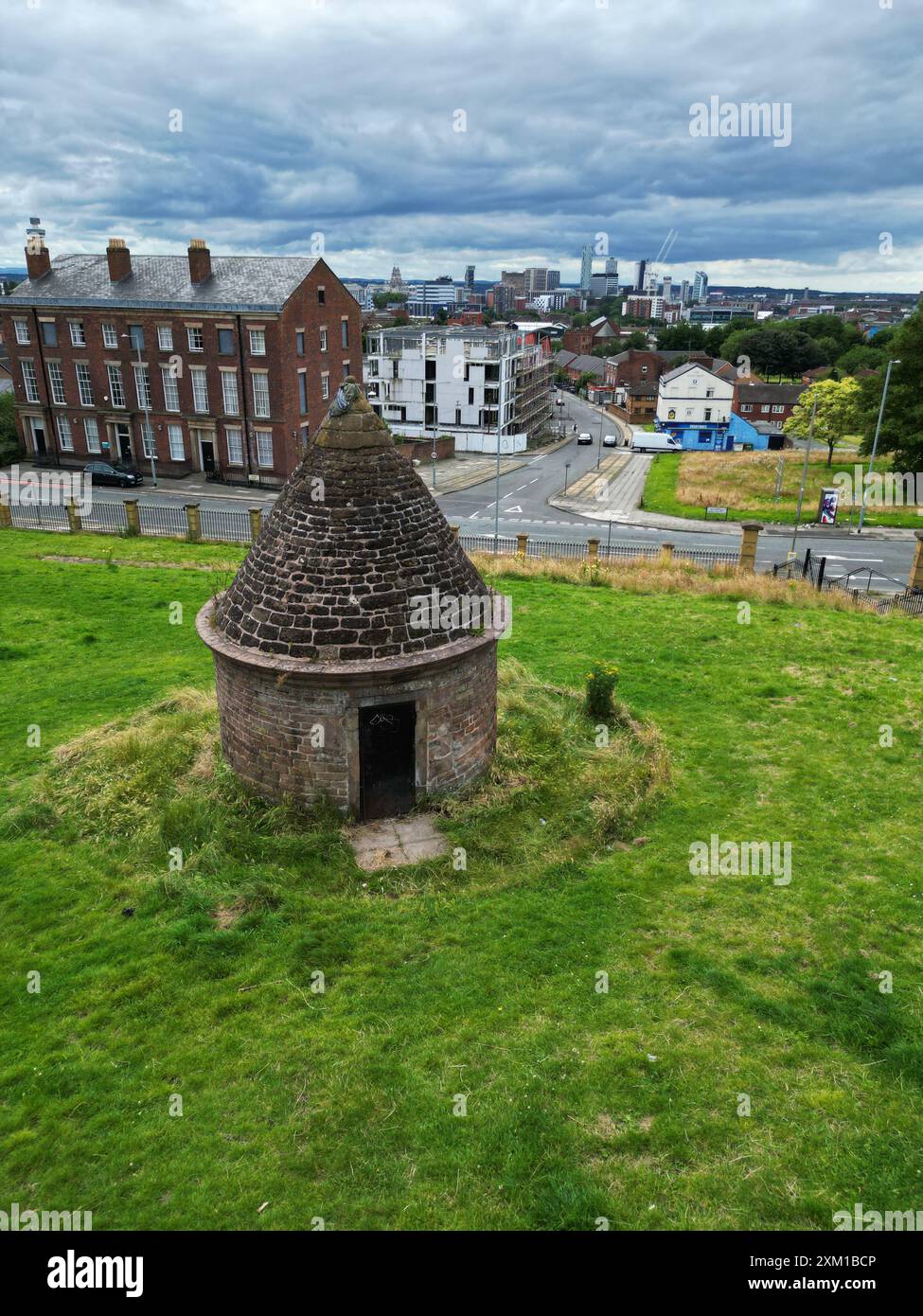 Aerial view of Everton Lock Up also known as Prince Rupert's Tower or ...
